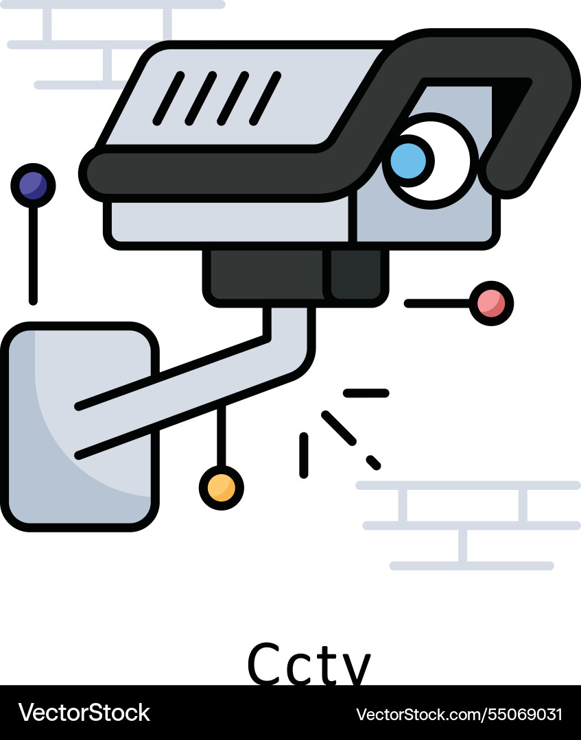 Cctv filled outline Royalty Free Vector Image - VectorStock