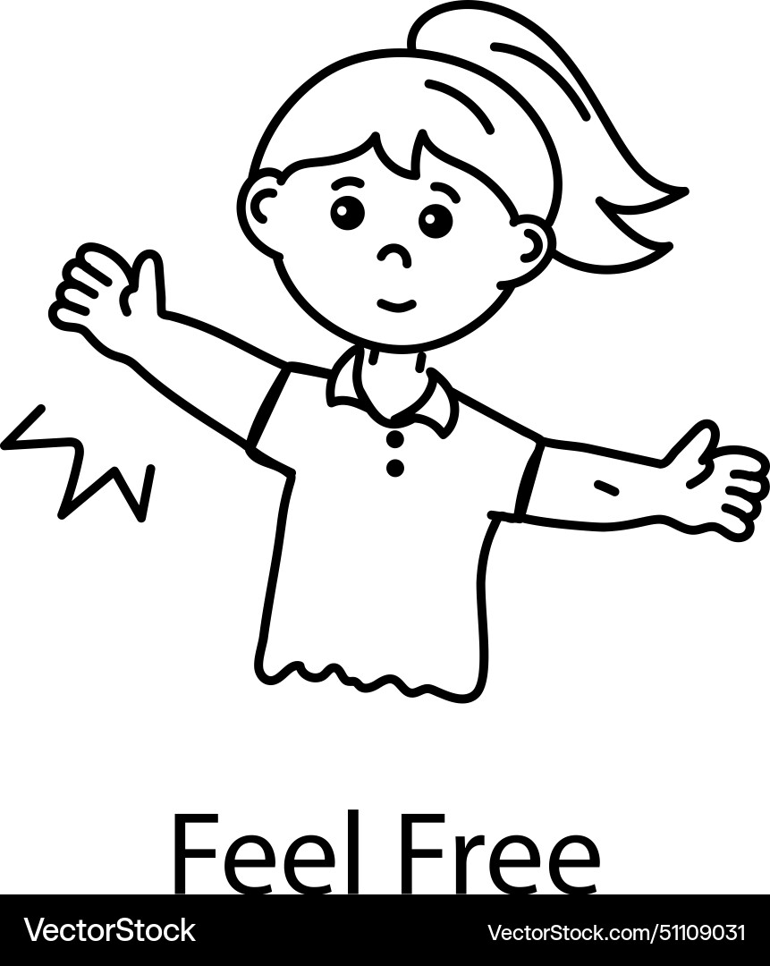 Feel free Royalty Free Vector Image - VectorStock