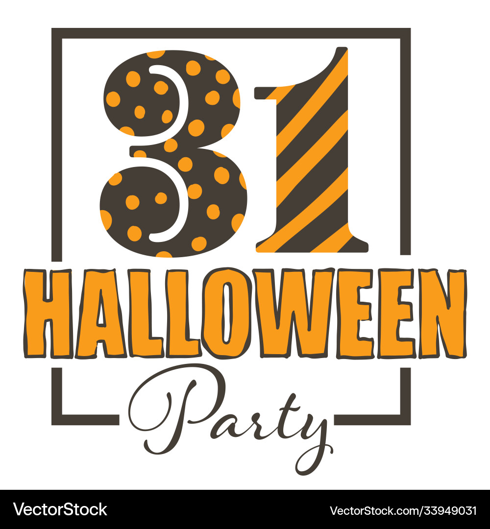 Halloween party 31 october celebration Royalty Free Vector
