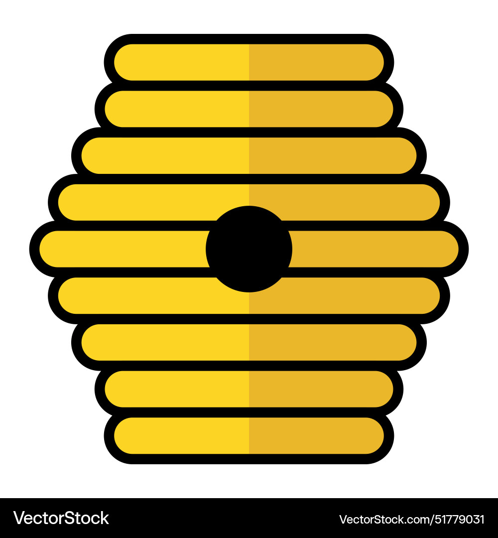 Hive natural icon bee web flat habitat sign Vector Image