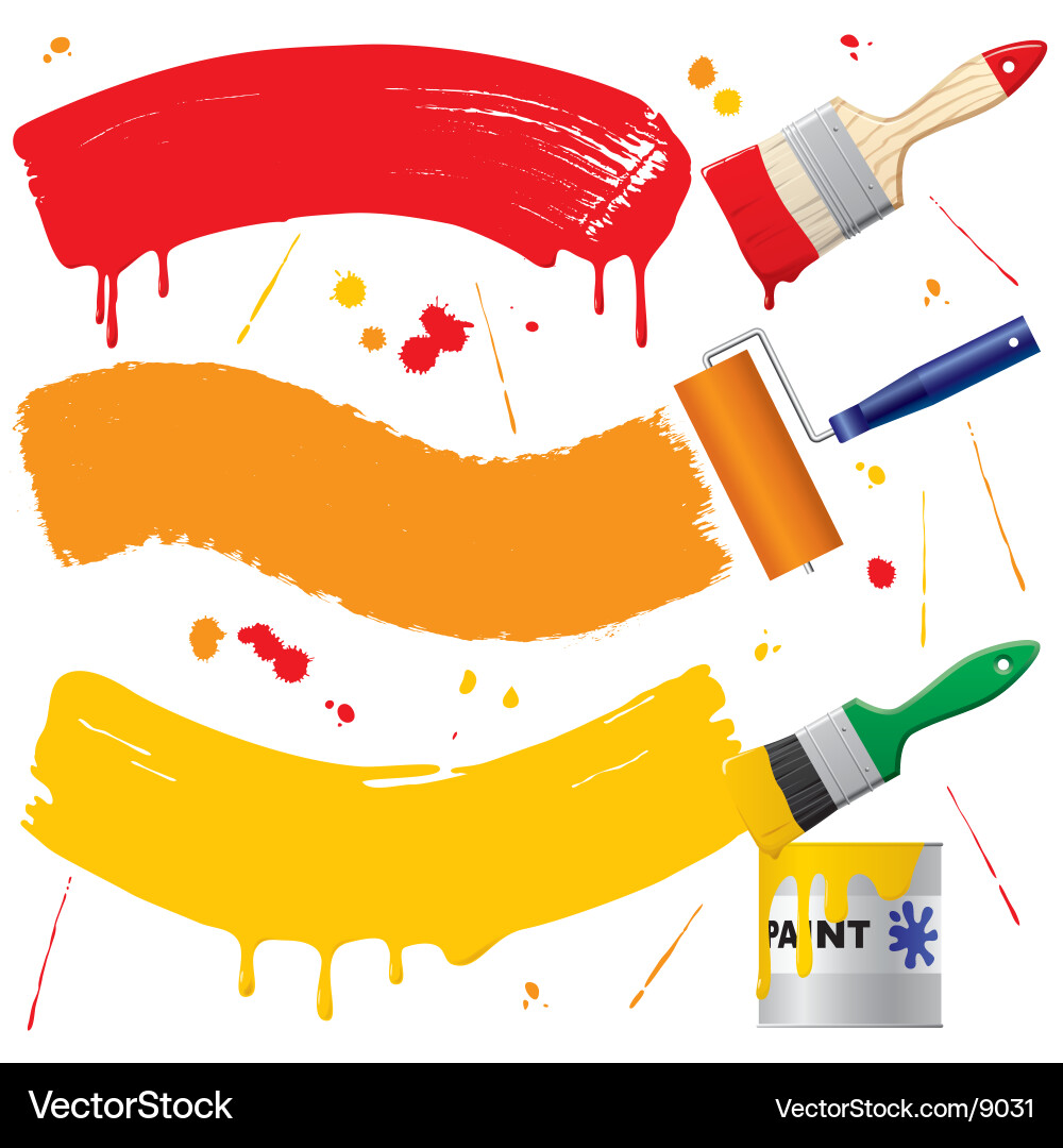 Painted banners Royalty Free Vector Image - VectorStock