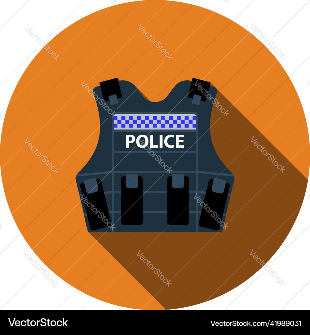 Police vest icon Royalty Free Vector Image - VectorStock