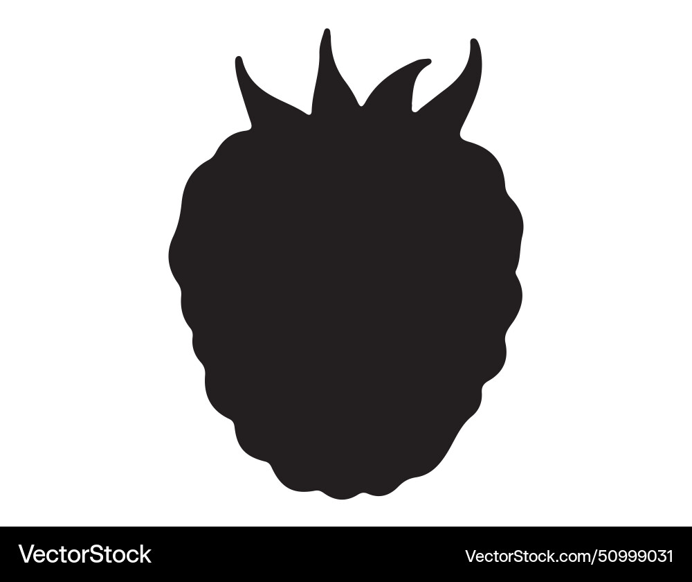 Raspberry silhouette art Royalty Free Vector Image