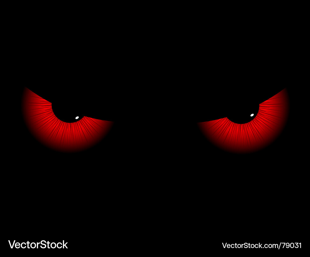 Terrifying Red Eyes Royalty Free Vector Image - VectorStock