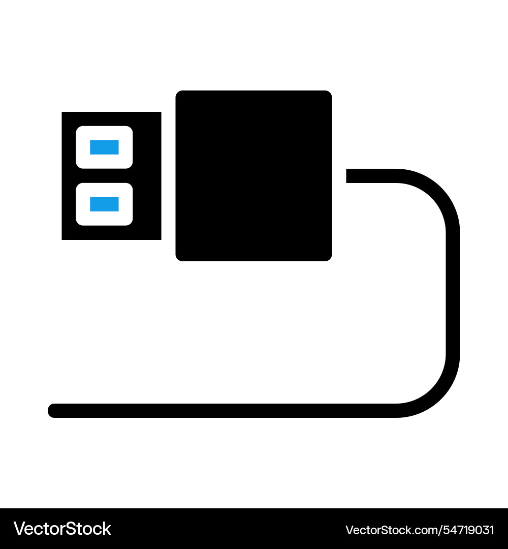 Usb cable connector icon concept of data transfer Vector Image