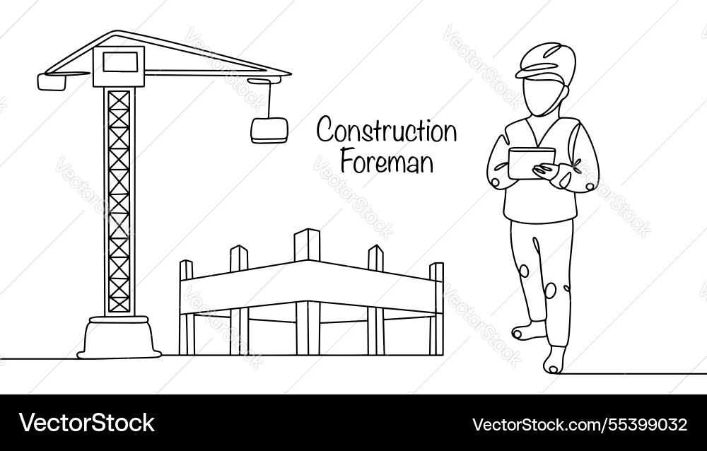 Construction foreman Royalty Free Vector Image