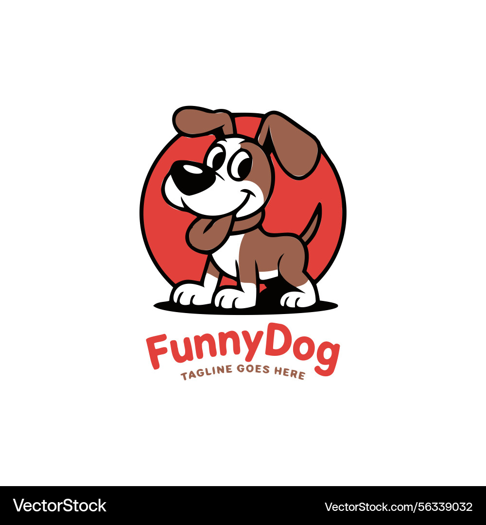 Funny dog logo Royalty Free Vector Image - VectorStock