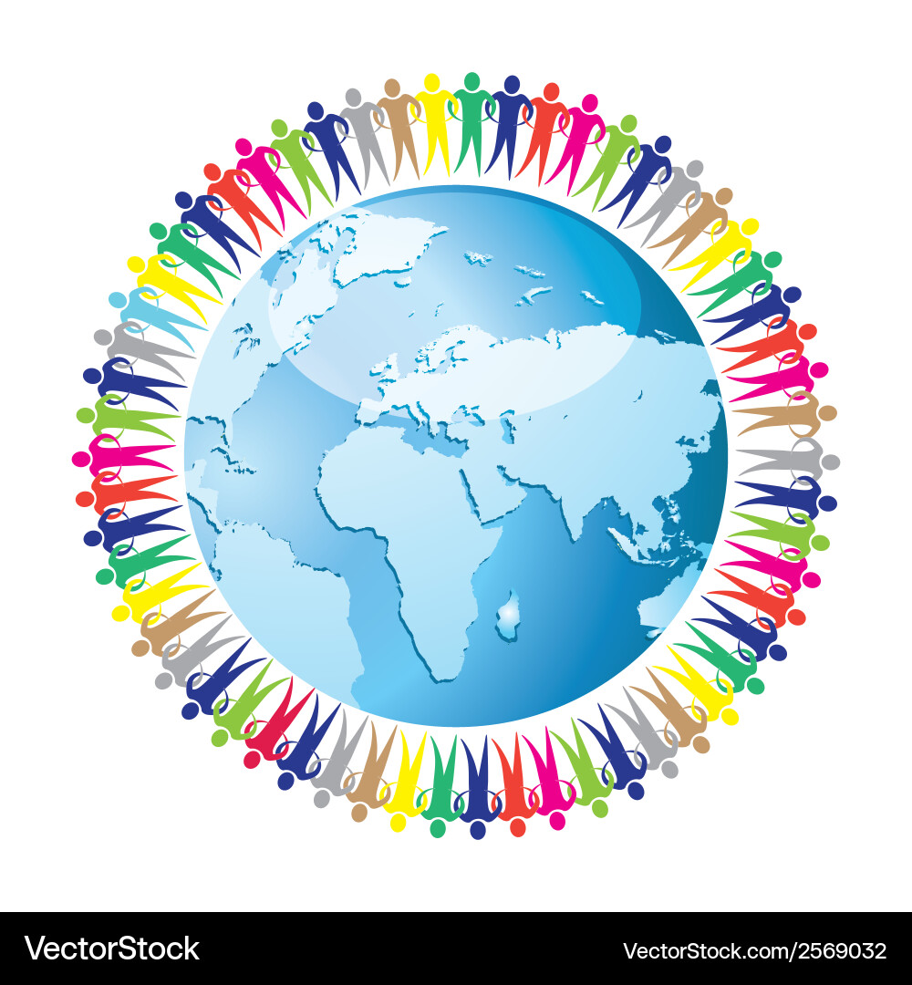Global Connection & Collaboration Royalty Free Vector