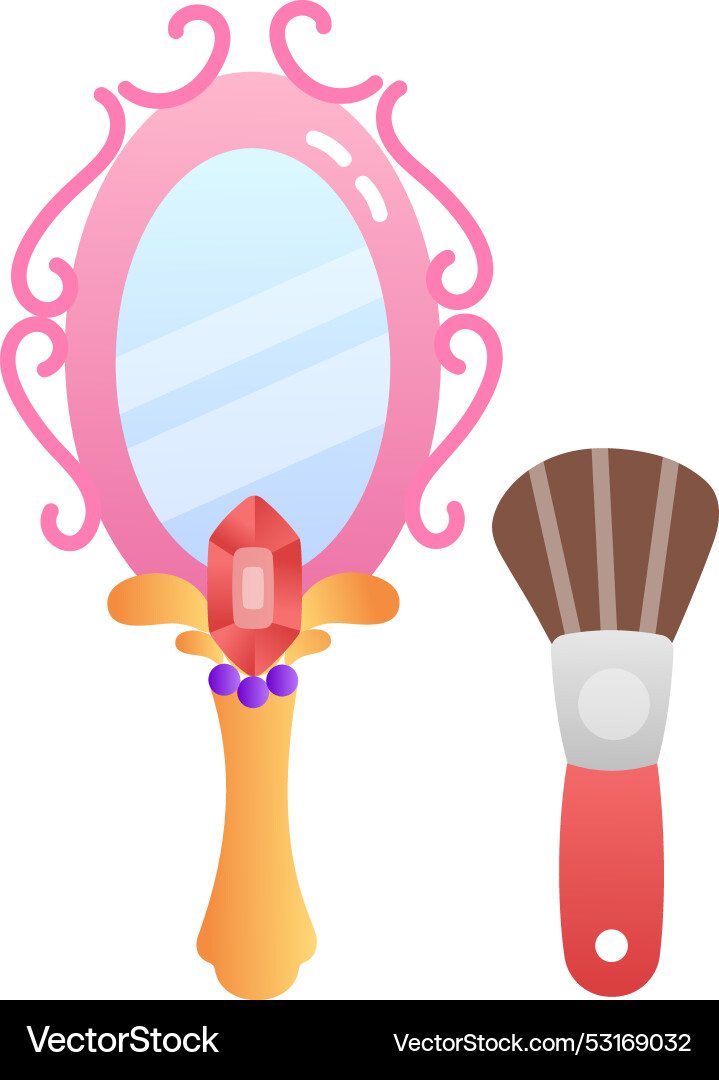 Hand mirror Royalty Free Vector Image - VectorStock