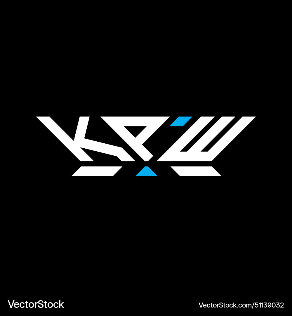 Kpw letter logo design kpw simple and modern logo Vector Image