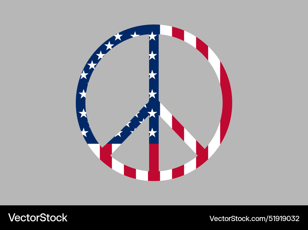 Peace for united states Royalty Free Vector Image