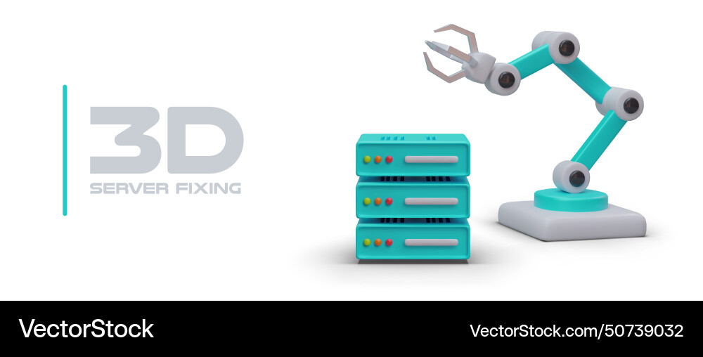 Server fixing repair and maintenance assistance Vector Image
