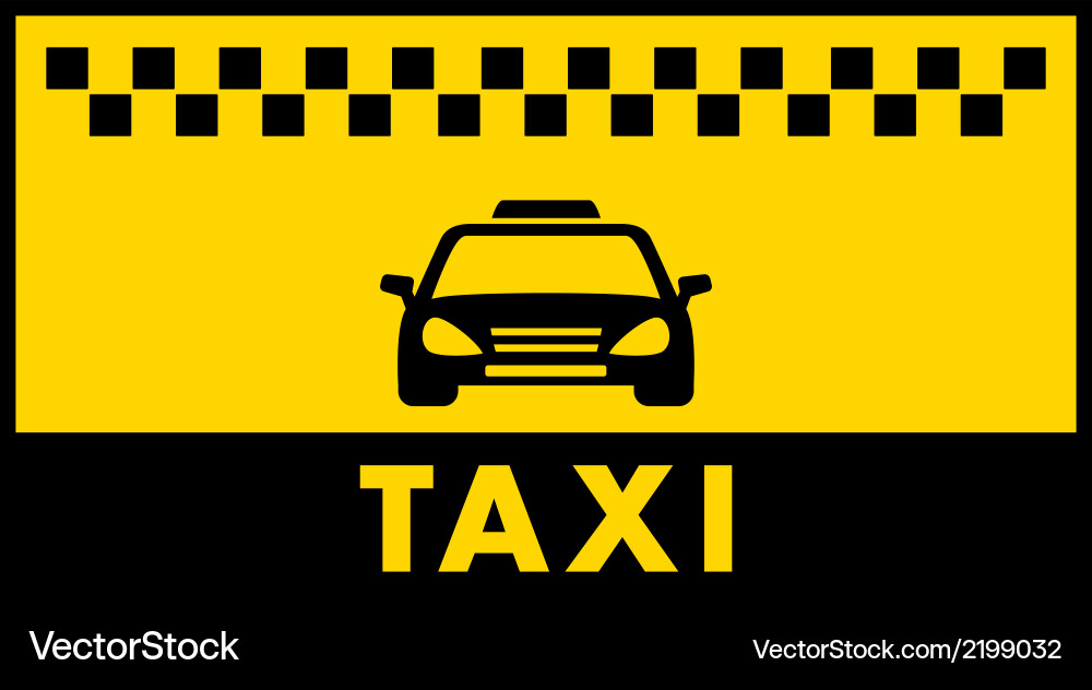 Taxi background with place for text Royalty Free Vector