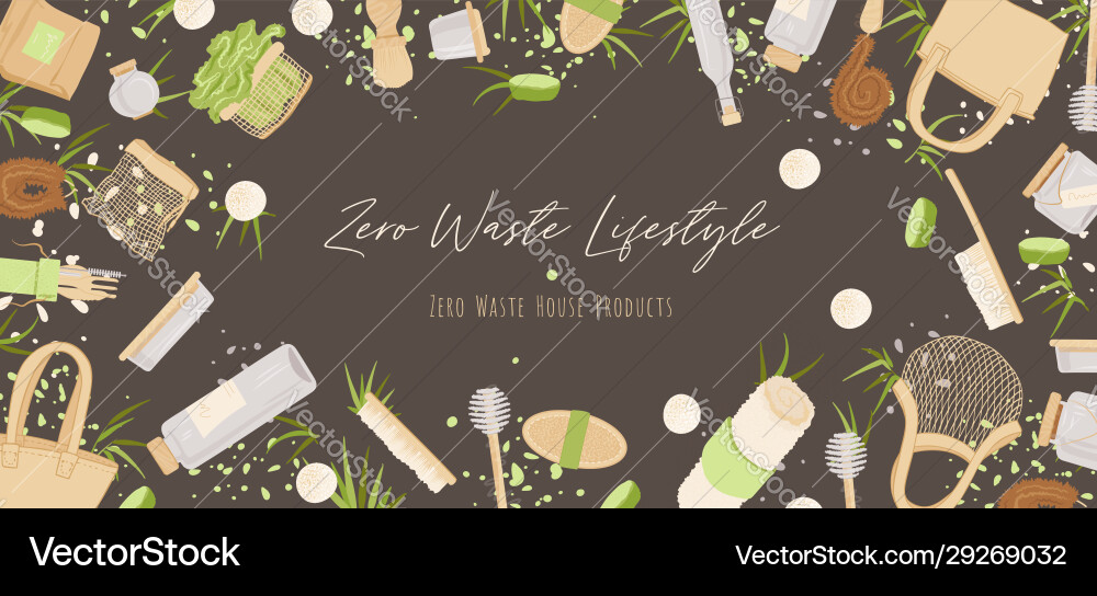 Zero waste concept Royalty Free Vector Image - VectorStock
