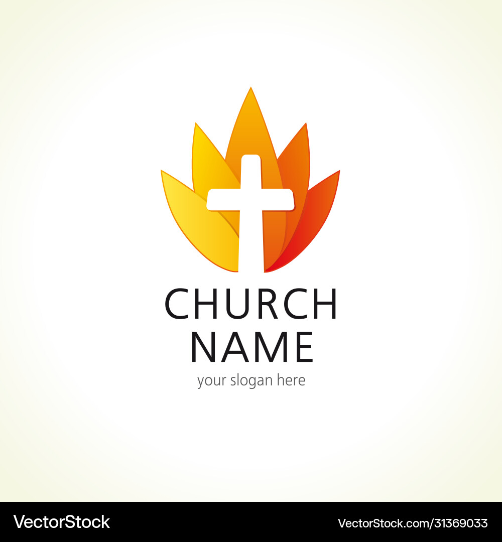 Church cross color Royalty Free Vector Image - VectorStock