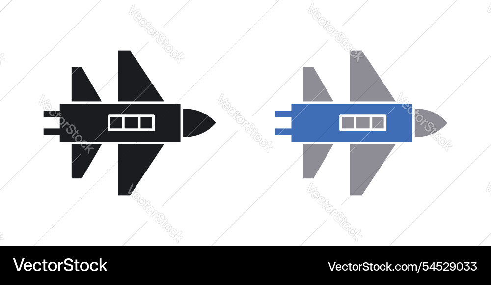 Military aircraft icon Royalty Free Vector Image