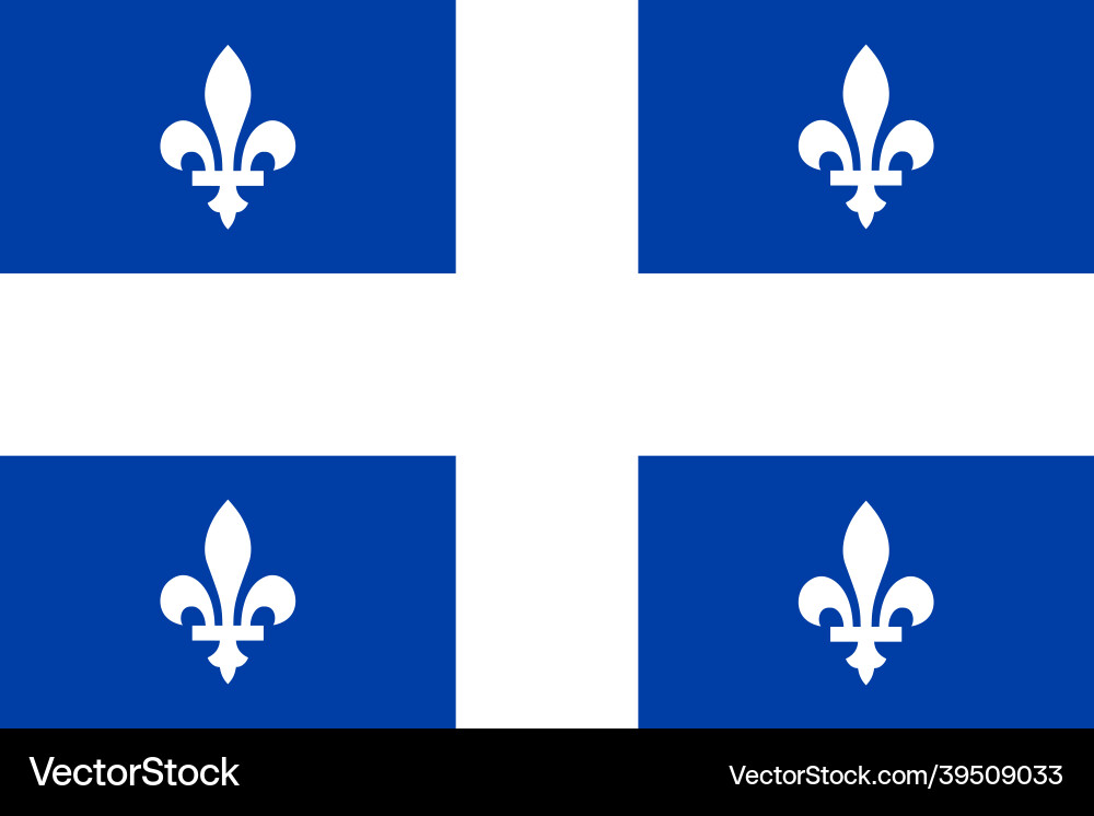 Quebec flag Royalty Free Vector Image - VectorStock