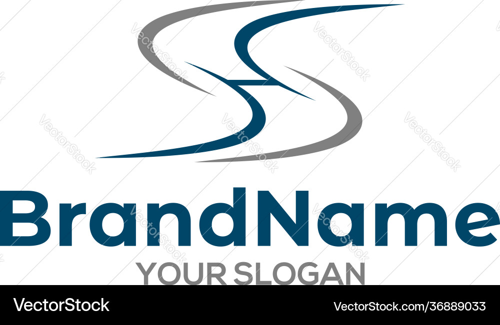 Sh way logo design Royalty Free Vector Image - VectorStock