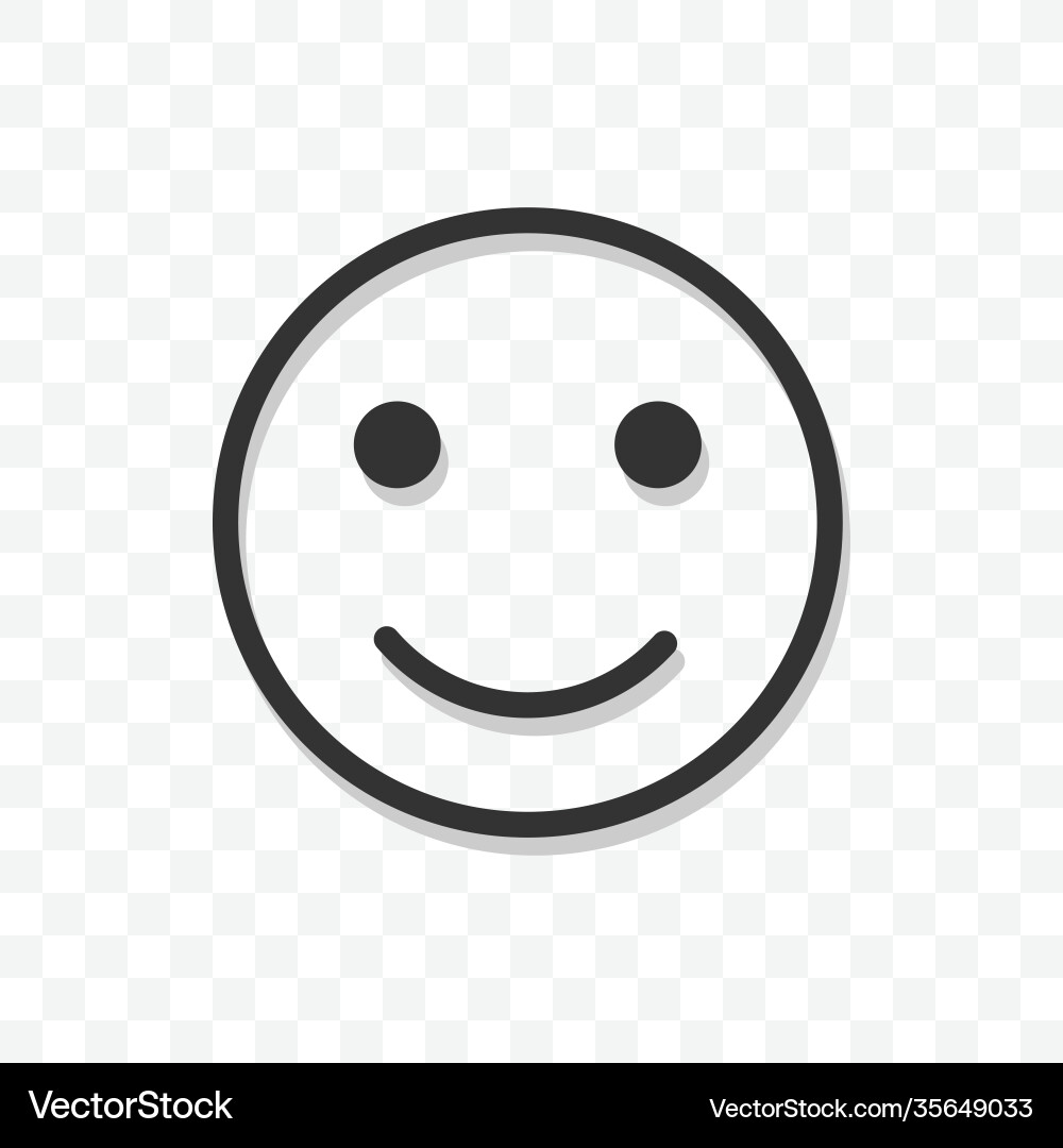 Smiley happy icon on transparent background Vector Image