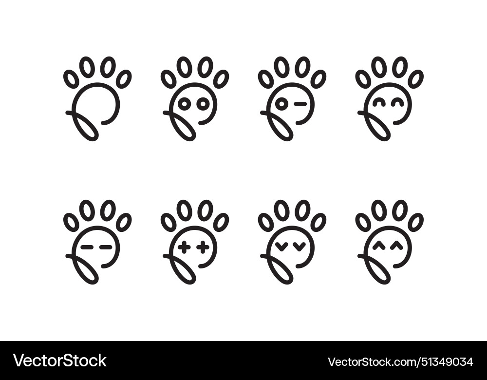 Dog paw icon design Royalty Free Vector Image - VectorStock
