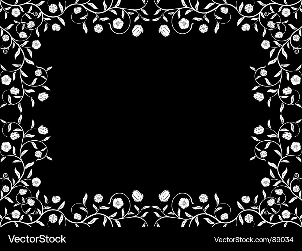 Flower border Royalty Free Vector Image - VectorStock