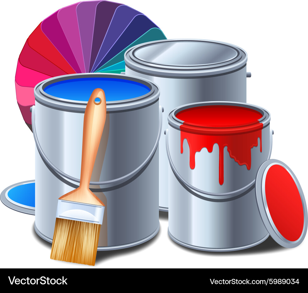 Painting tools composition Royalty Free Vector Image