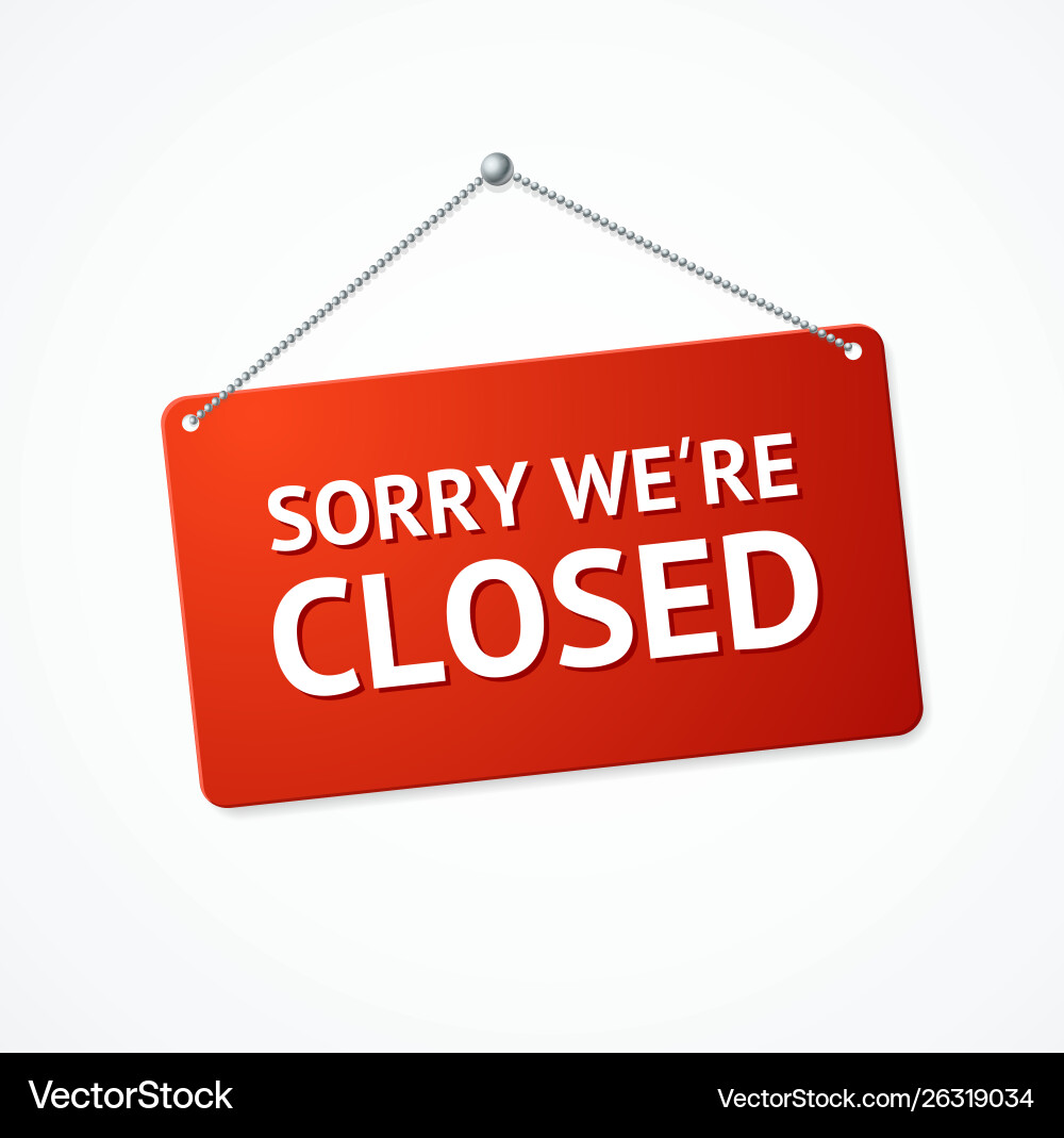 Realistic 3d detailed closed hanging rectangle Vector Image