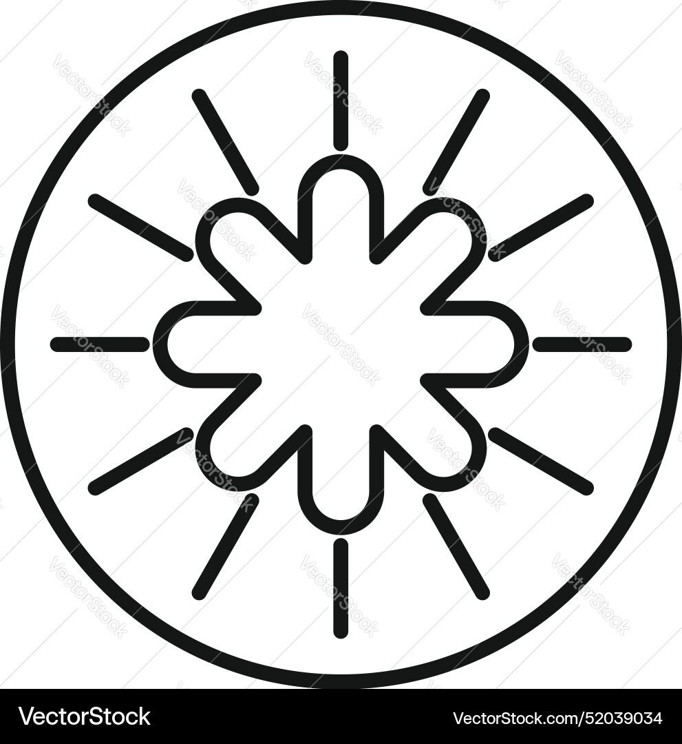 Round icon with abstract flower surrounded Vector Image