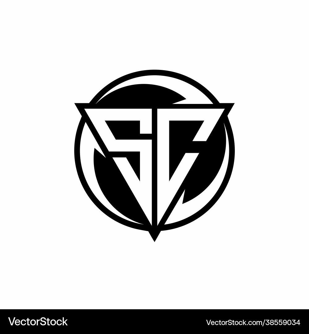 Sc logo monogram design template Royalty Free Vector Image