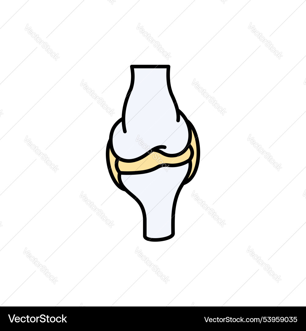 Joint colored icon on white background Royalty Free Vector