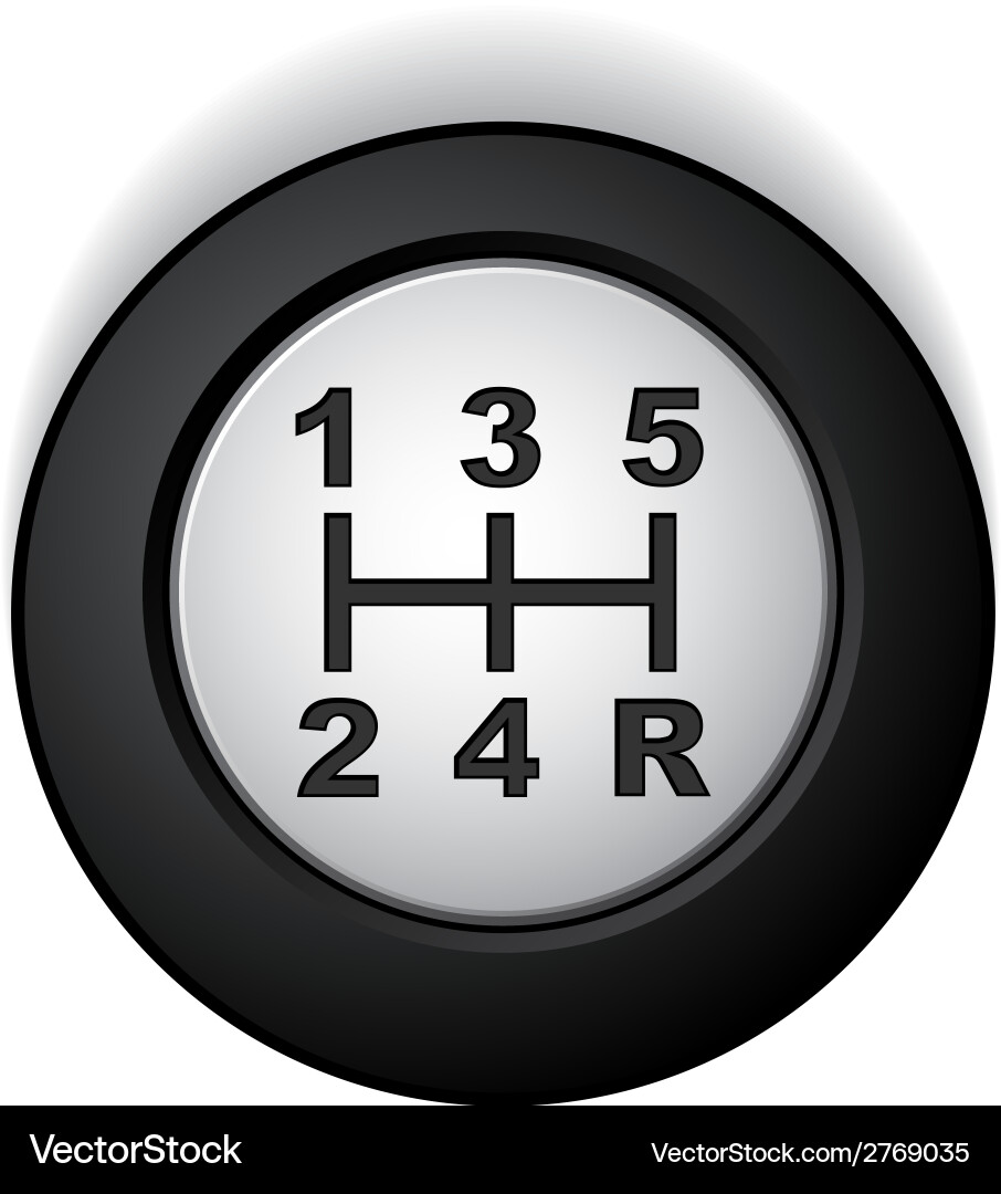 Manual gear shifter Royalty Free Vector Image - VectorStock