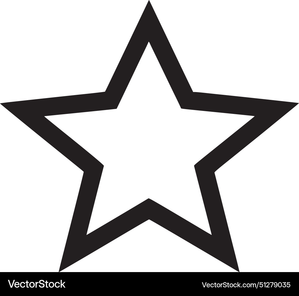Star - minimalist and flat logo Royalty Free Vector Image