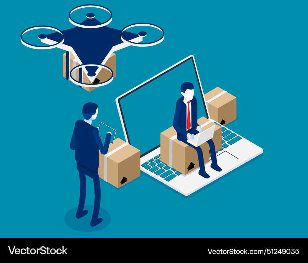 Technological shipment innovation concept Vector Image