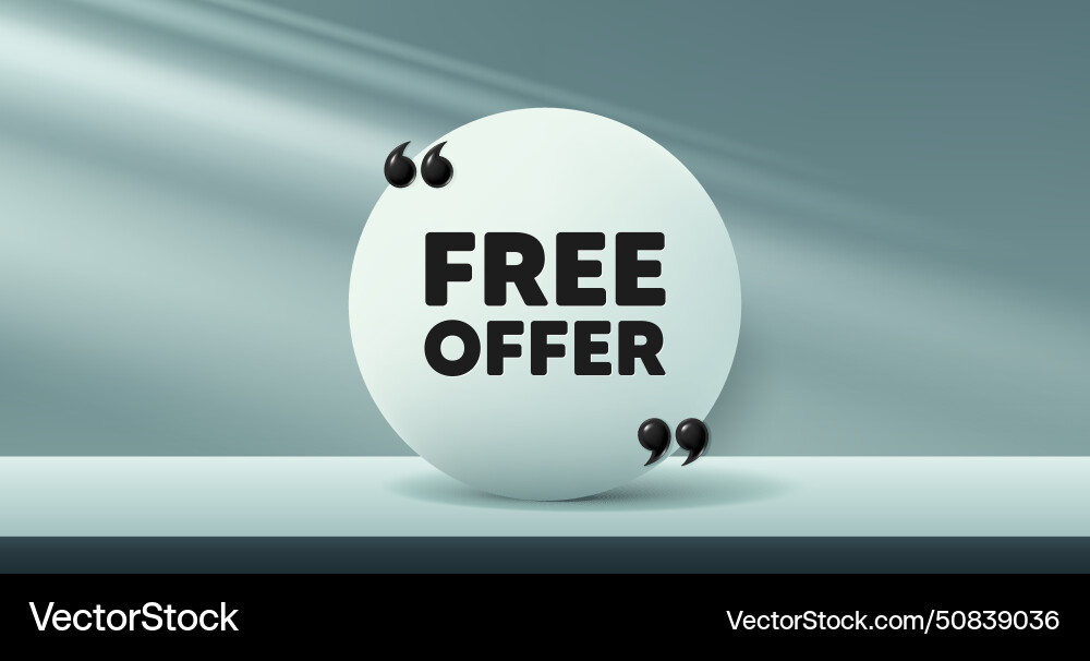 Free offer tag special sign circle frame Vector Image