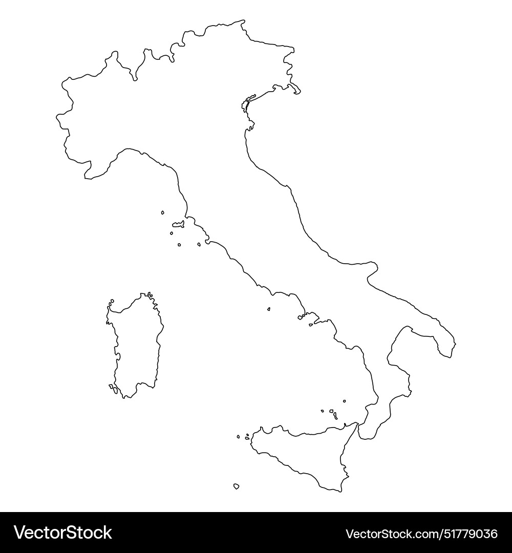 Italy map symbol shape travel web flat concept Vector Image