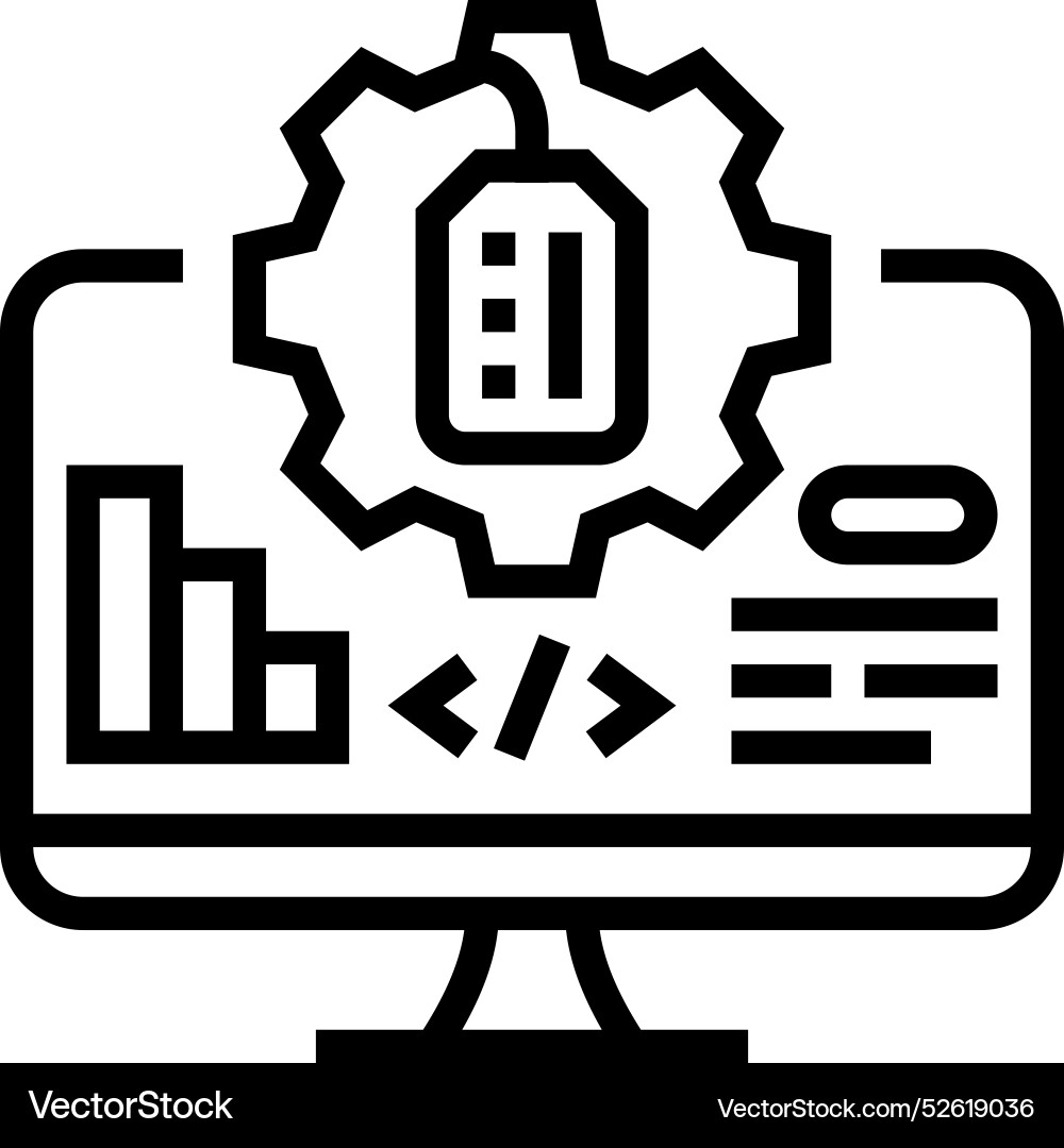 Management software technical sales engineer line Vector Image
