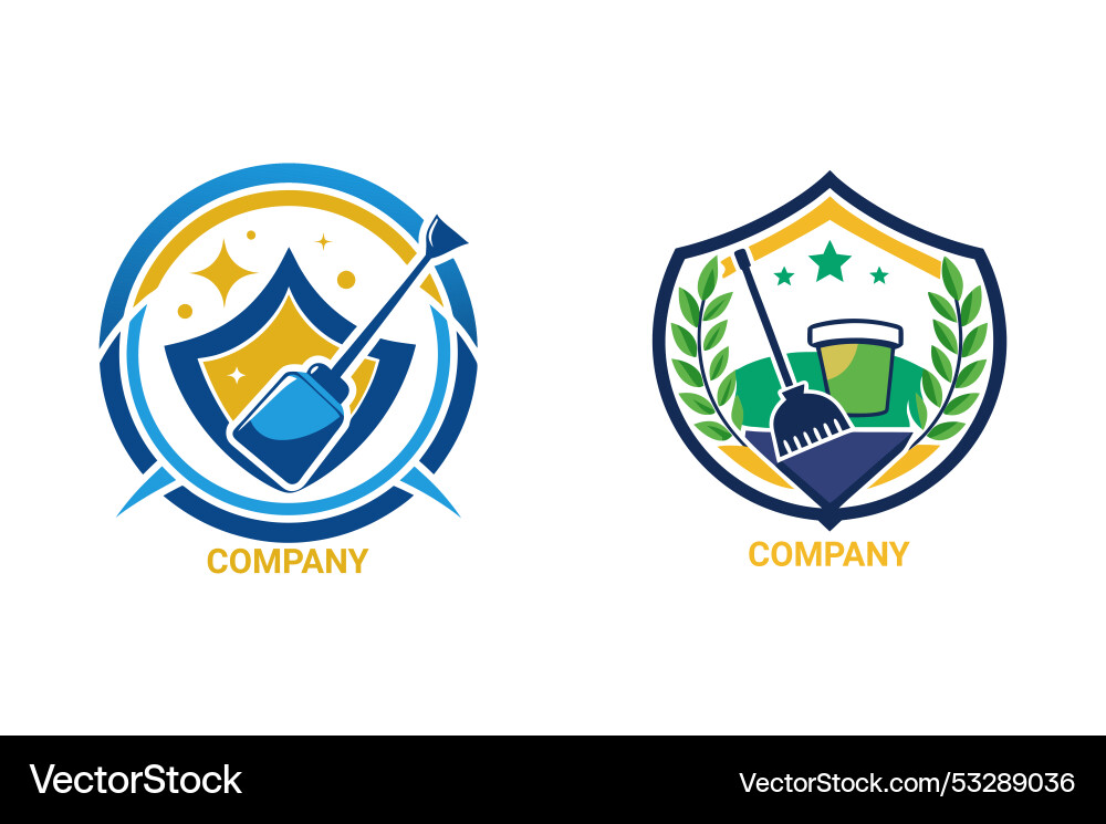 Professional cleaning logo for business bra Vector Image