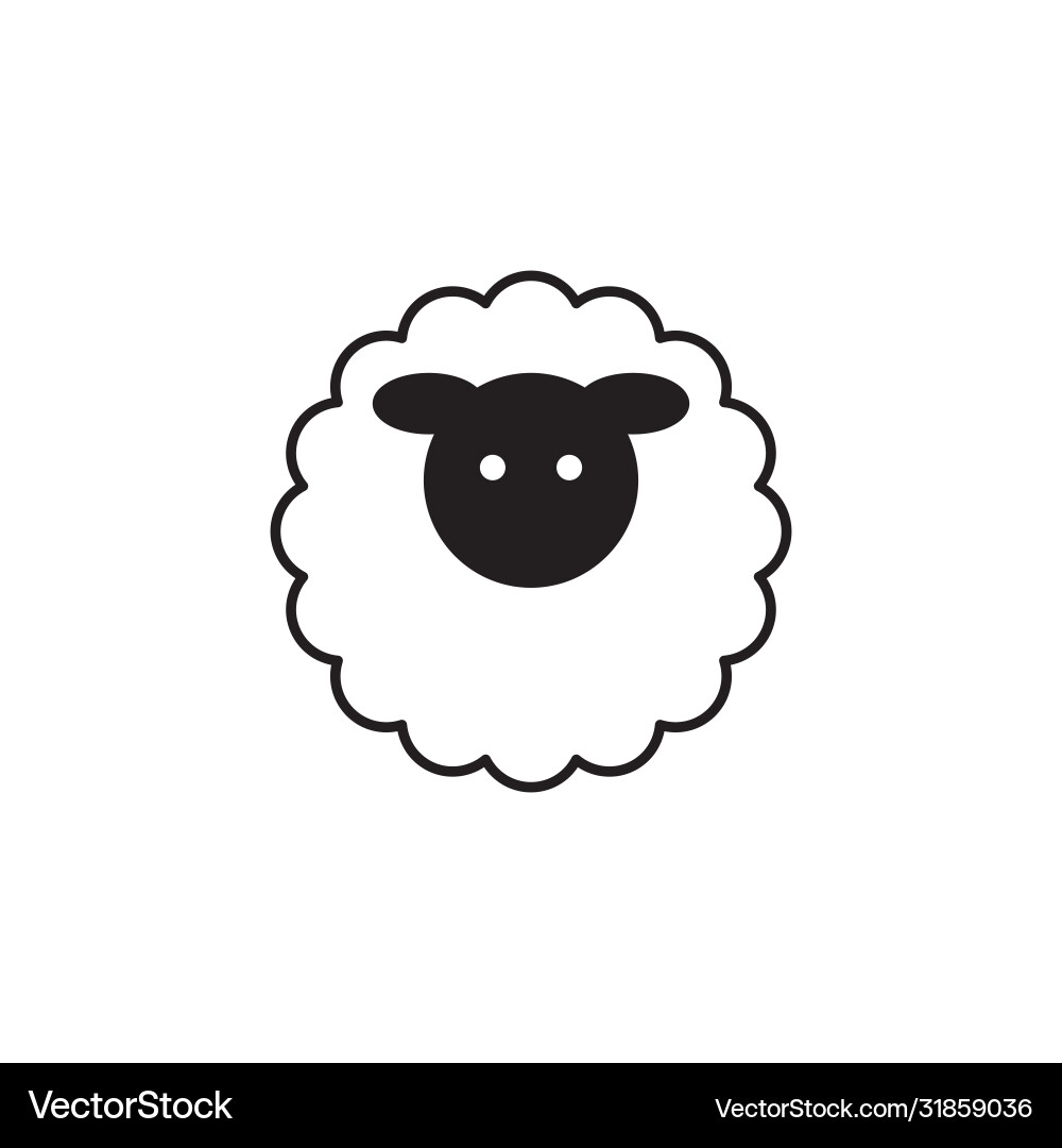 Sheep lamb simple icon Royalty Free Vector Image