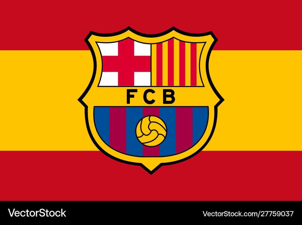 Barcelona Flag Emblem Royalty Free Vector Image
