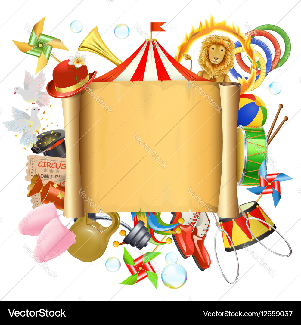 Circus placard Royalty Free Vector Image - VectorStock