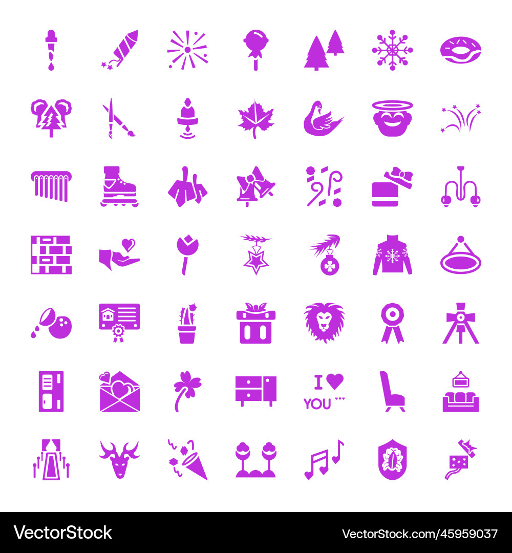 Decoration icons Royalty Free Vector Image - VectorStock