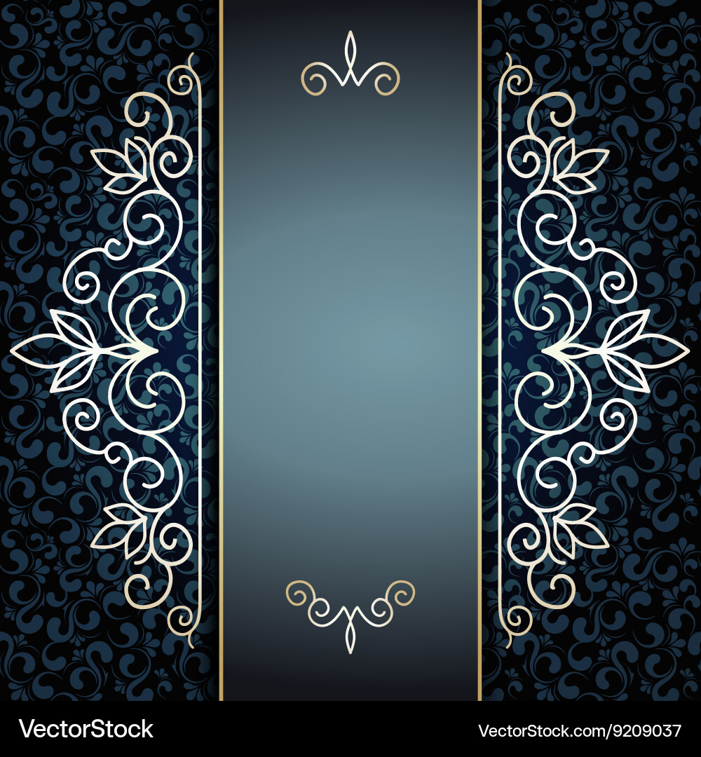 Elegant Golden Ribbon Frame Royalty Free Vector Image