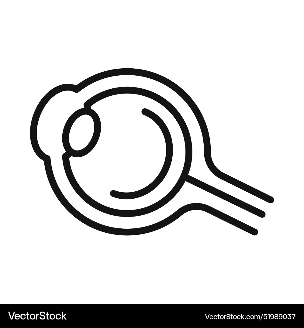 Eye organ icon mark in filled style Royalty Free Vector