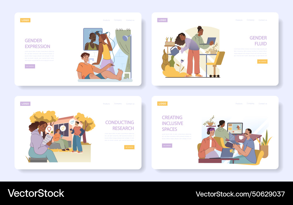 Gender evolution set Royalty Free Vector Image