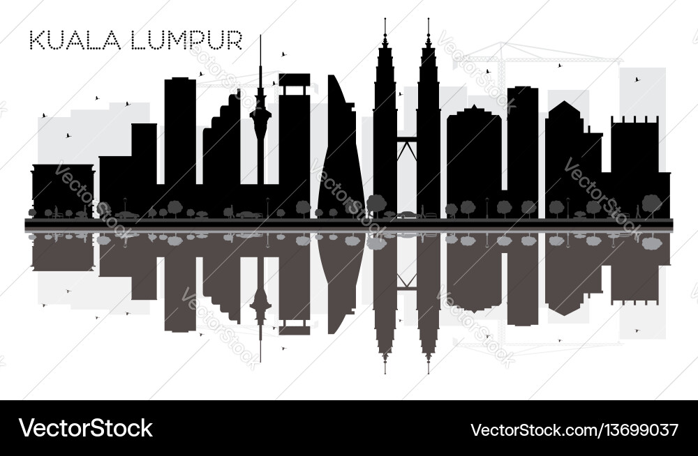 Kuala Lumpur City Skyline Royalty Free Vector Image