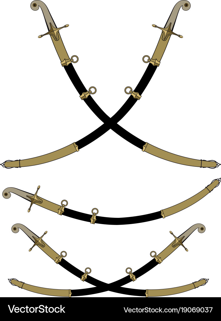 Saber curve Royalty Free Vector Image - VectorStock