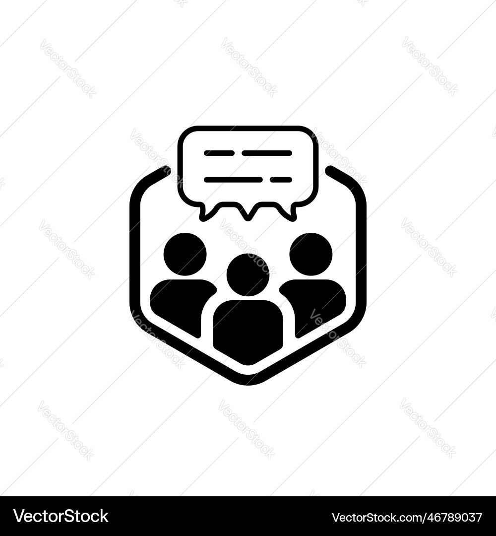 Simple group chat logo like communication Vector Image