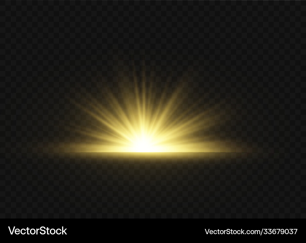 Sun ray light Royalty Free Vector Image - VectorStock