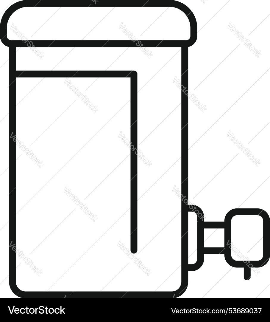 Water heater boiler icon outline heating Vector Image
