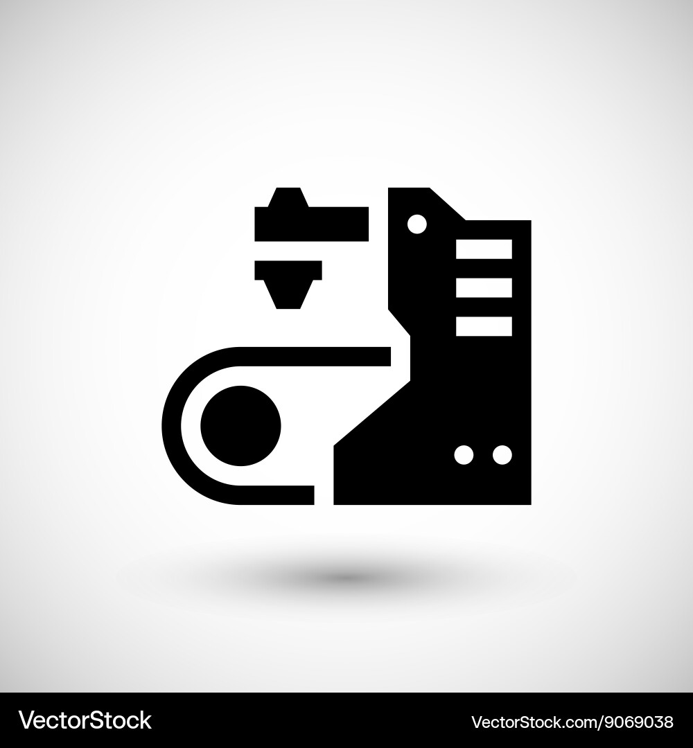Conveyor equipment icon Royalty Free Vector Image
